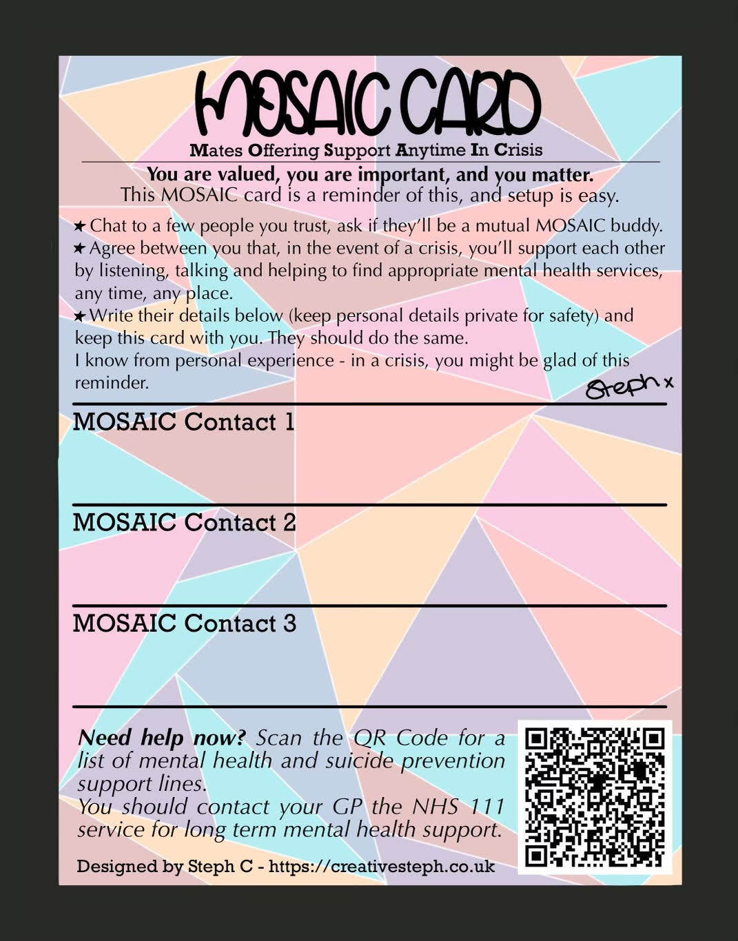 Creative Steph – Award winning mental health advocate, writer ...